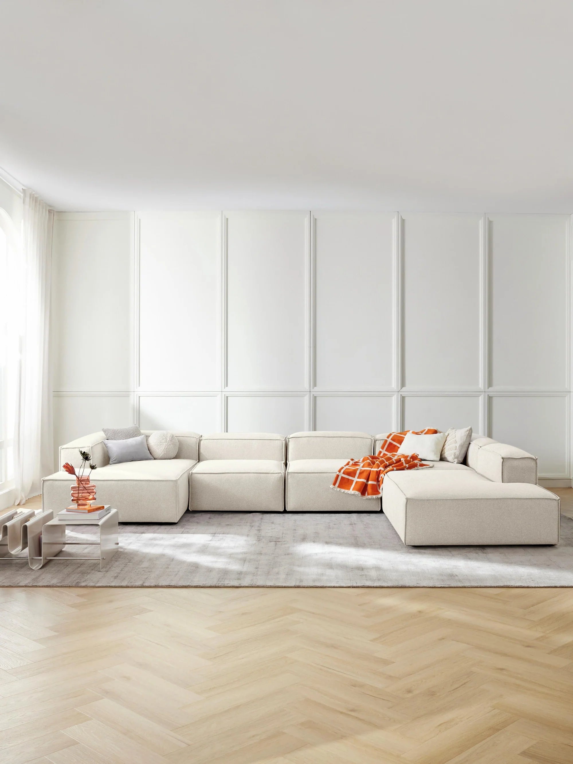 Kingston Contemporary 9-Seater U-Shaped Modular Sectional Couch ...